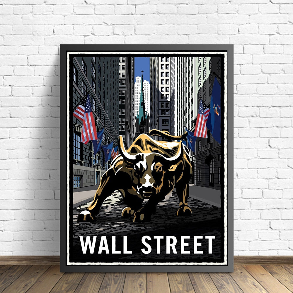 Wall Street Bullen Zeichnung